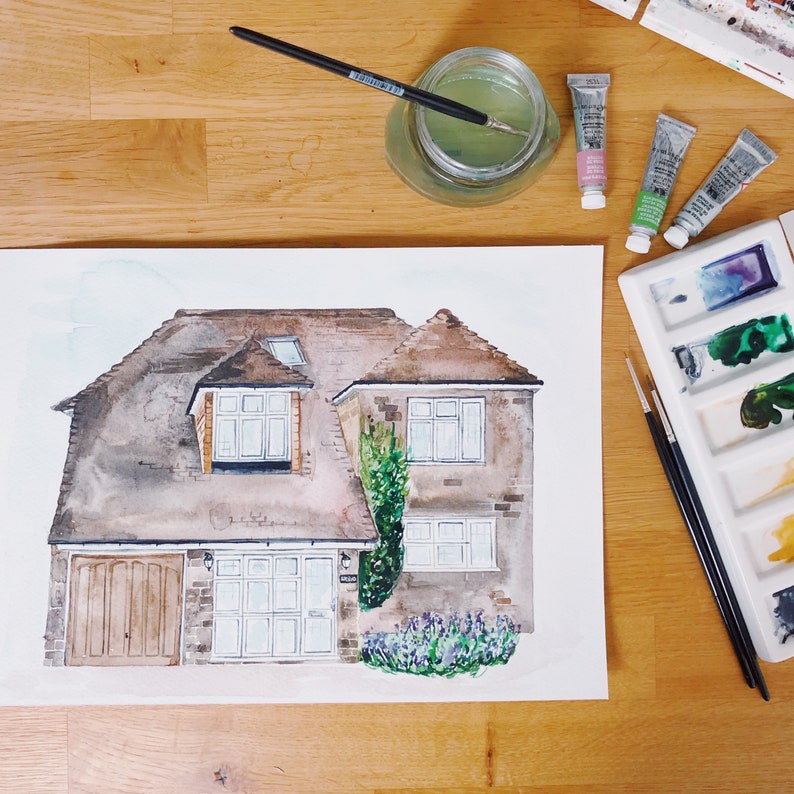 Hand-painted House Portrait: Custom Watercolour Home Painting - Etsy