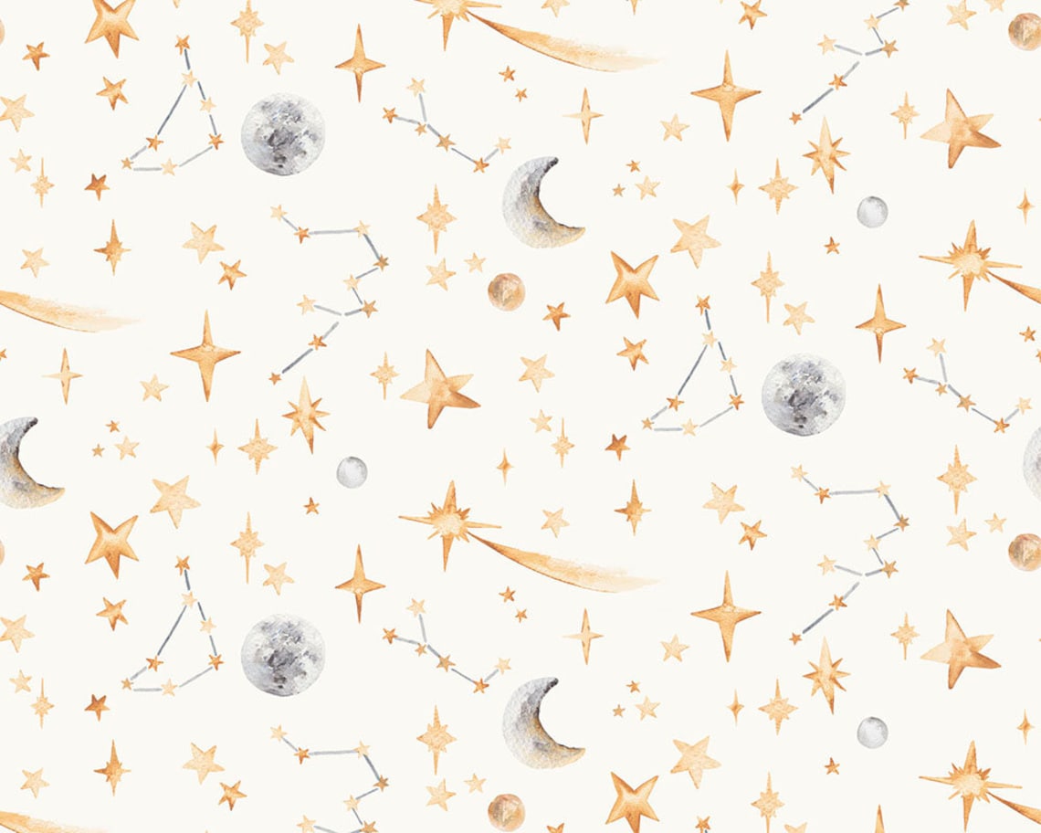 Stars Children's Wallpaper Available in 4 colourways | Etsy