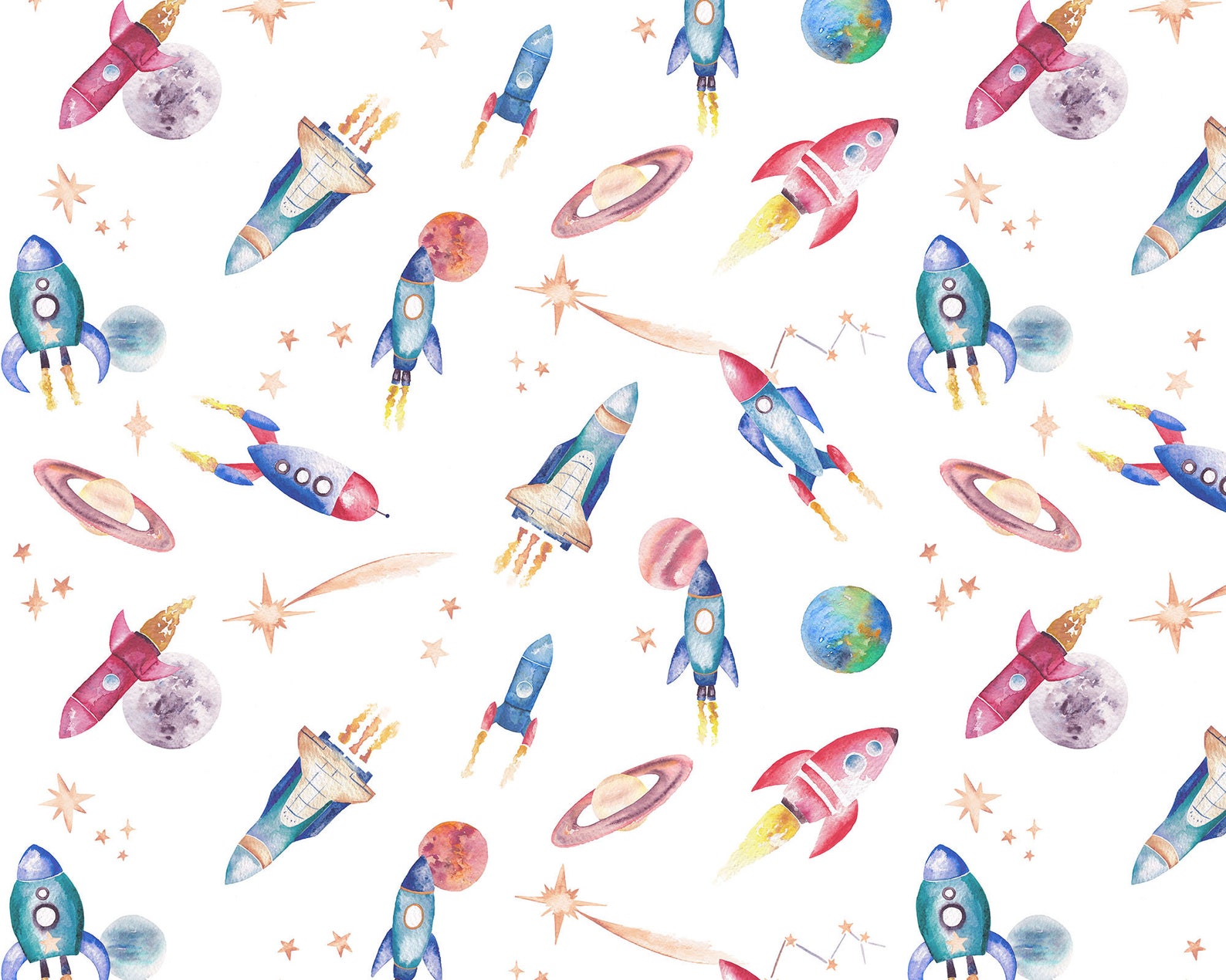 Rockets Children's Wallpaper - Etsy UK