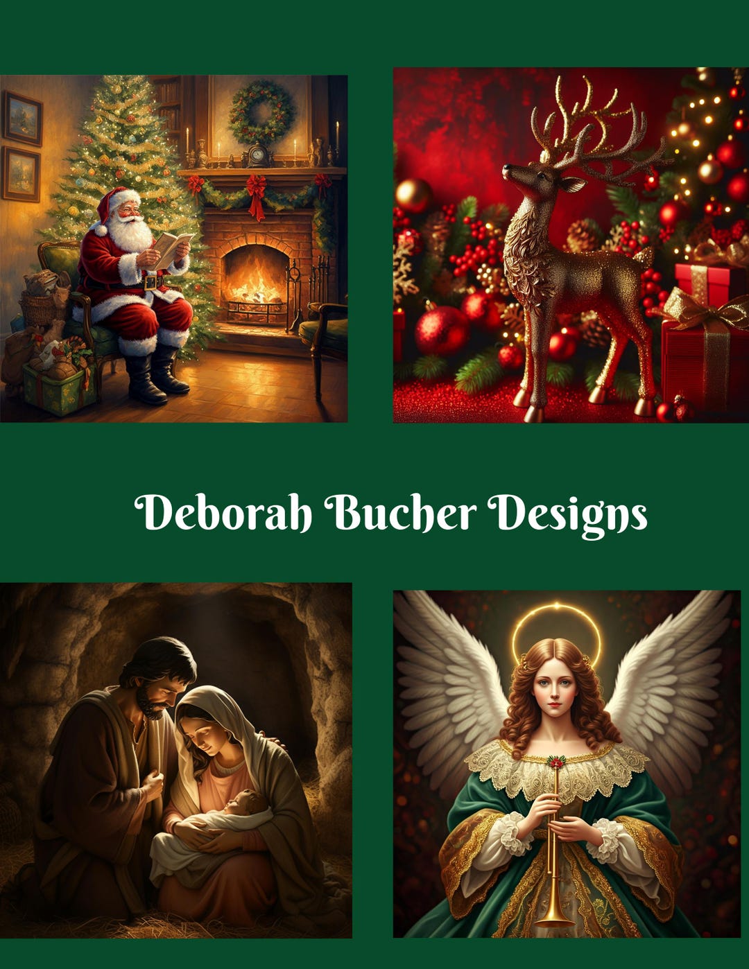 Christmas Printables - Deborah Bucher Designs, Santa, Christmas Tree ...
