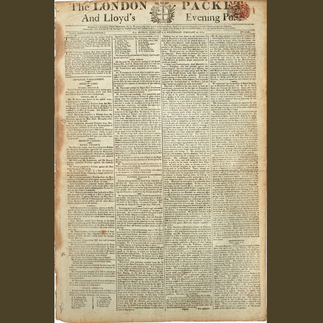 88_london Packet Newspaper, Old Newspaper, London Newspaper ...