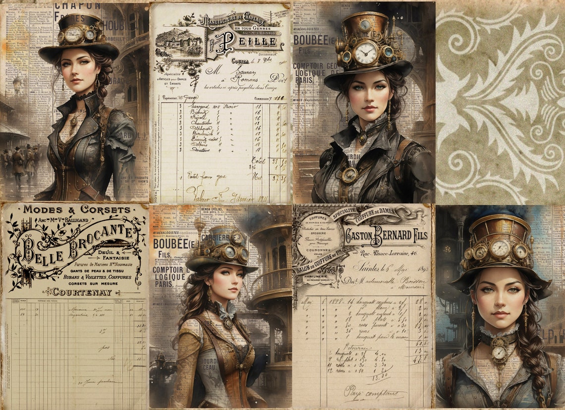 108_steampunk Women and Ephemera, Deborahbucherdesigns, Decoupage ...