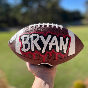 Hand Painted Football - Etsy