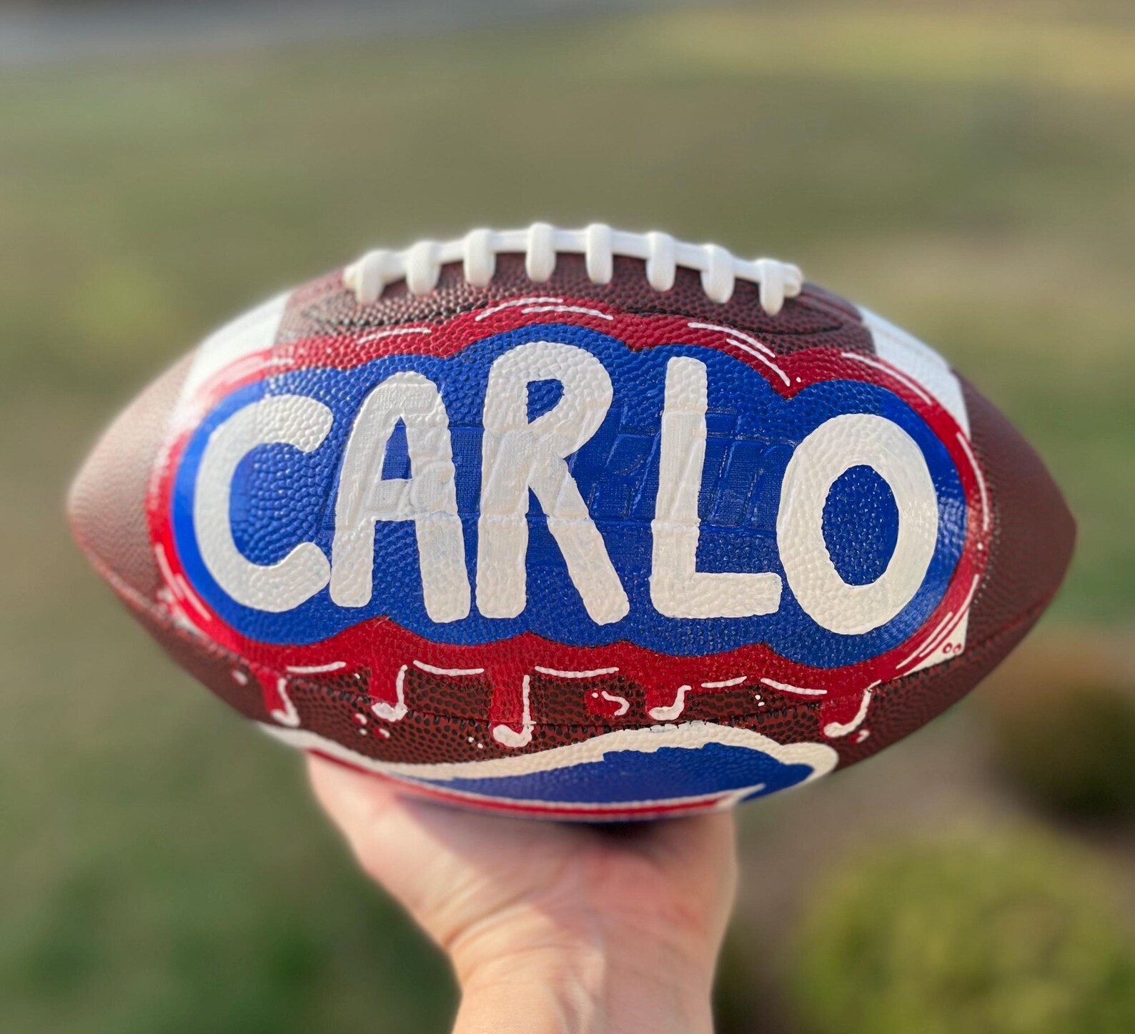 Hand Painted Football - Etsy