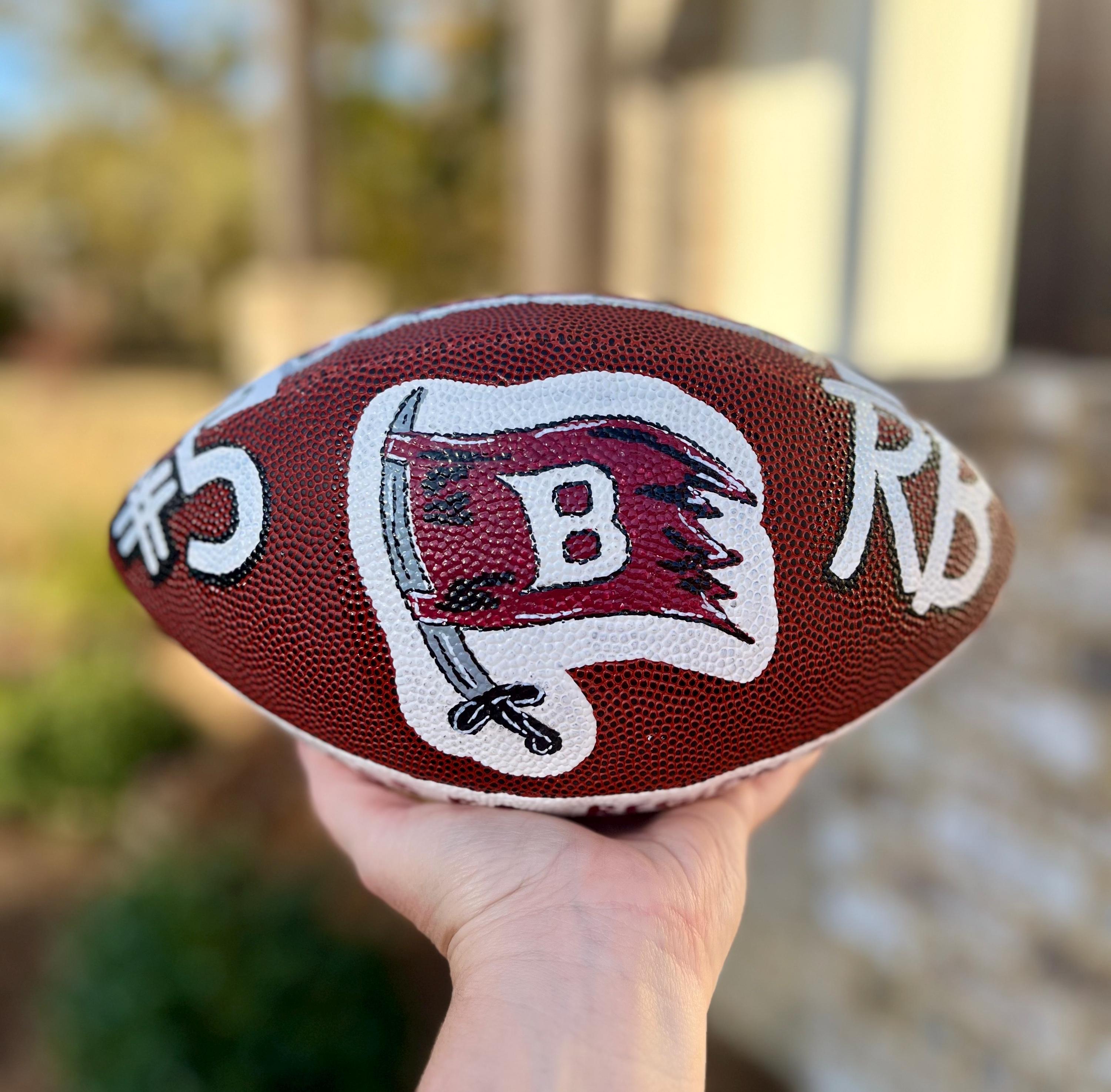 Hand Painted Football - Etsy
