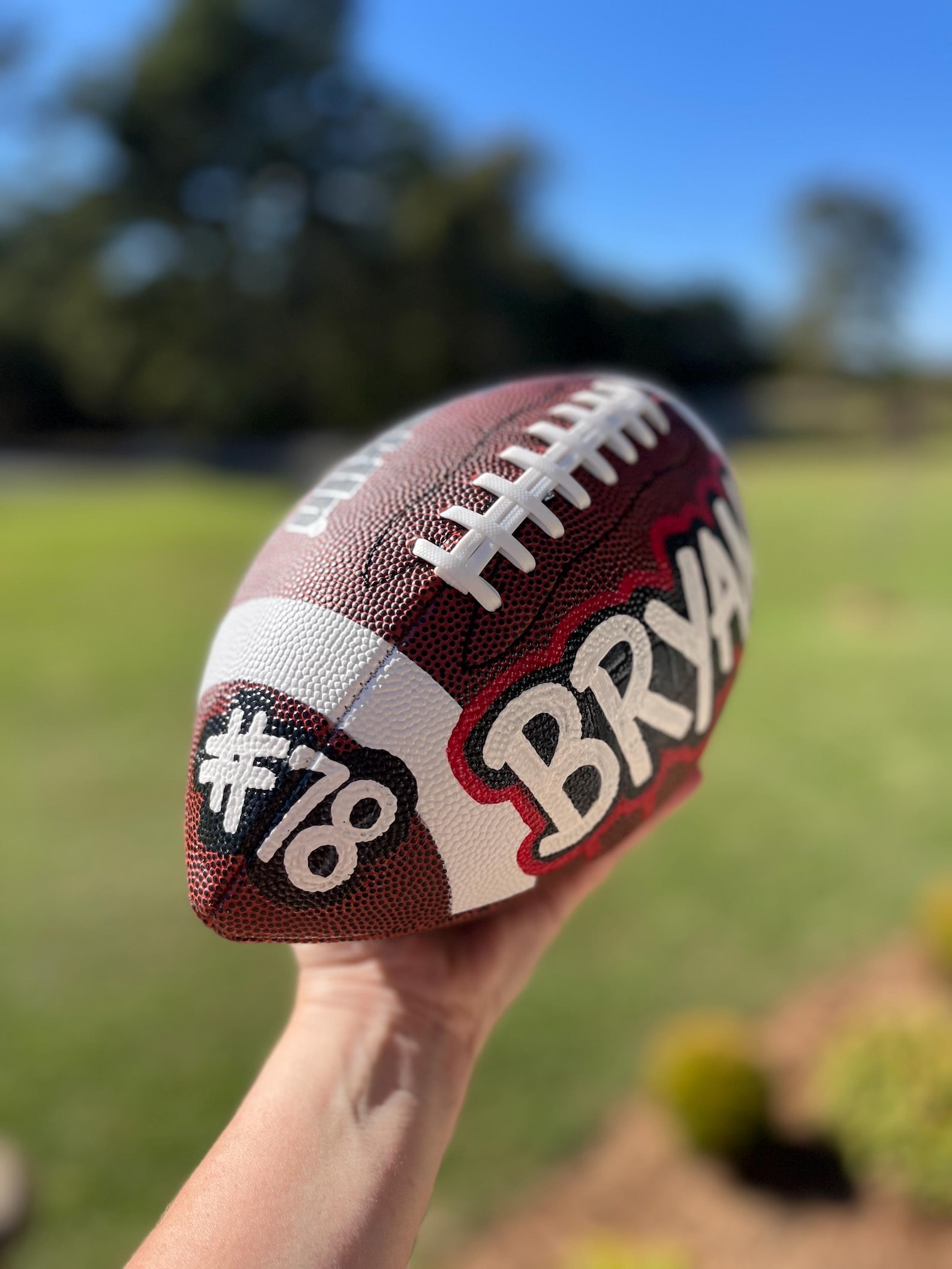 Hand Painted Football - Etsy