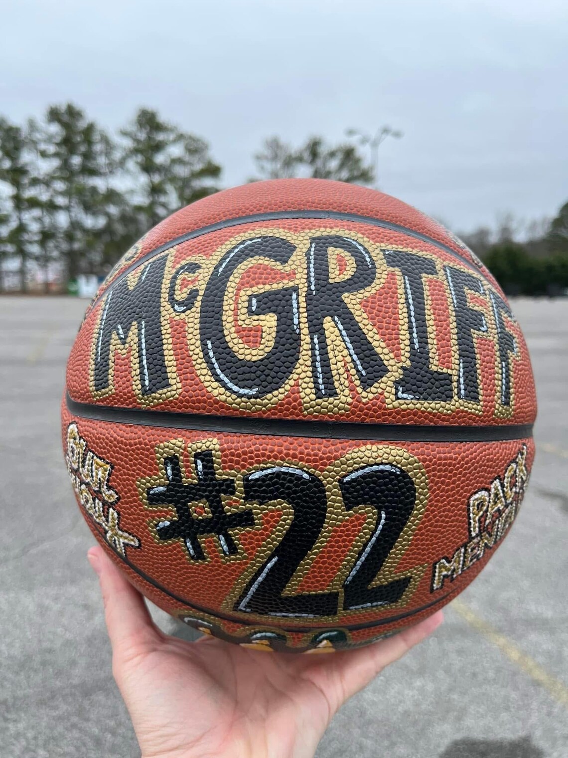 Hand Painted Basketball - Etsy