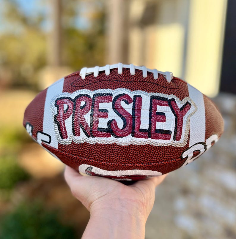 Hand Painted Football - Etsy