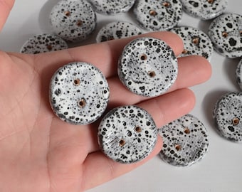 Large White Buttons - Etsy