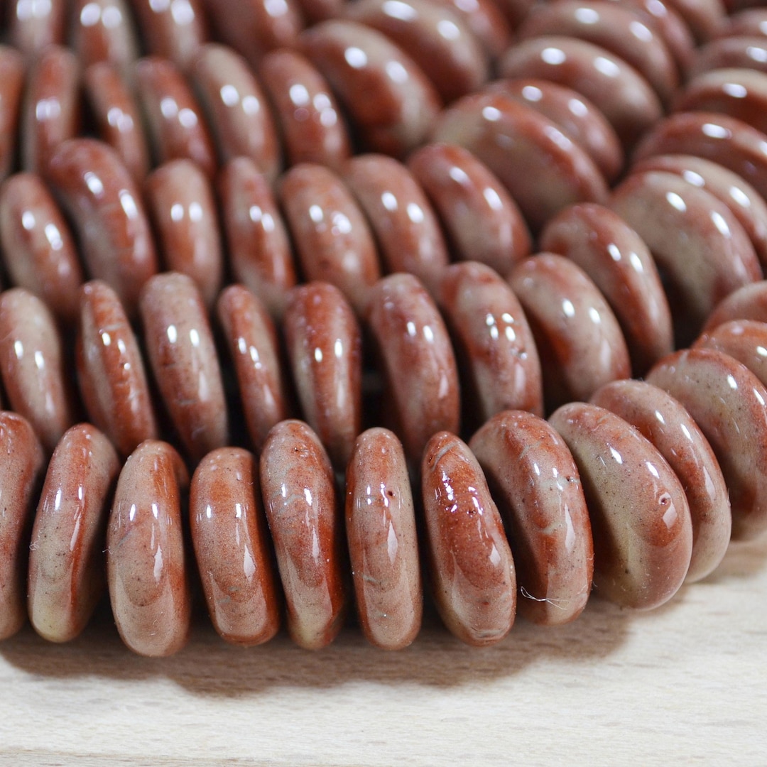 20 Handmade Terracotta Disc Beads: Red Clay Ceramic Jewelry Supplies - Etsy