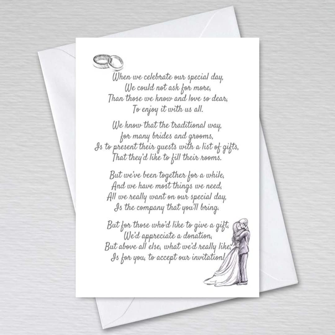 Wedding Money Poems | Wedding Gift Poems | Money Poems for Wedding ...