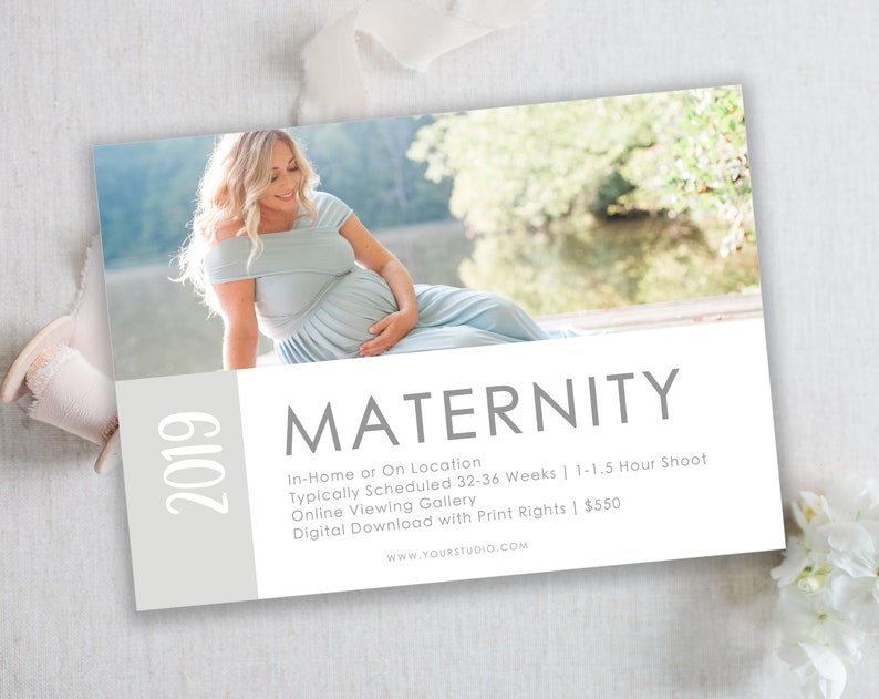 Photography Portrait Session Templates. Newborn. Maternity. Boudoir ...