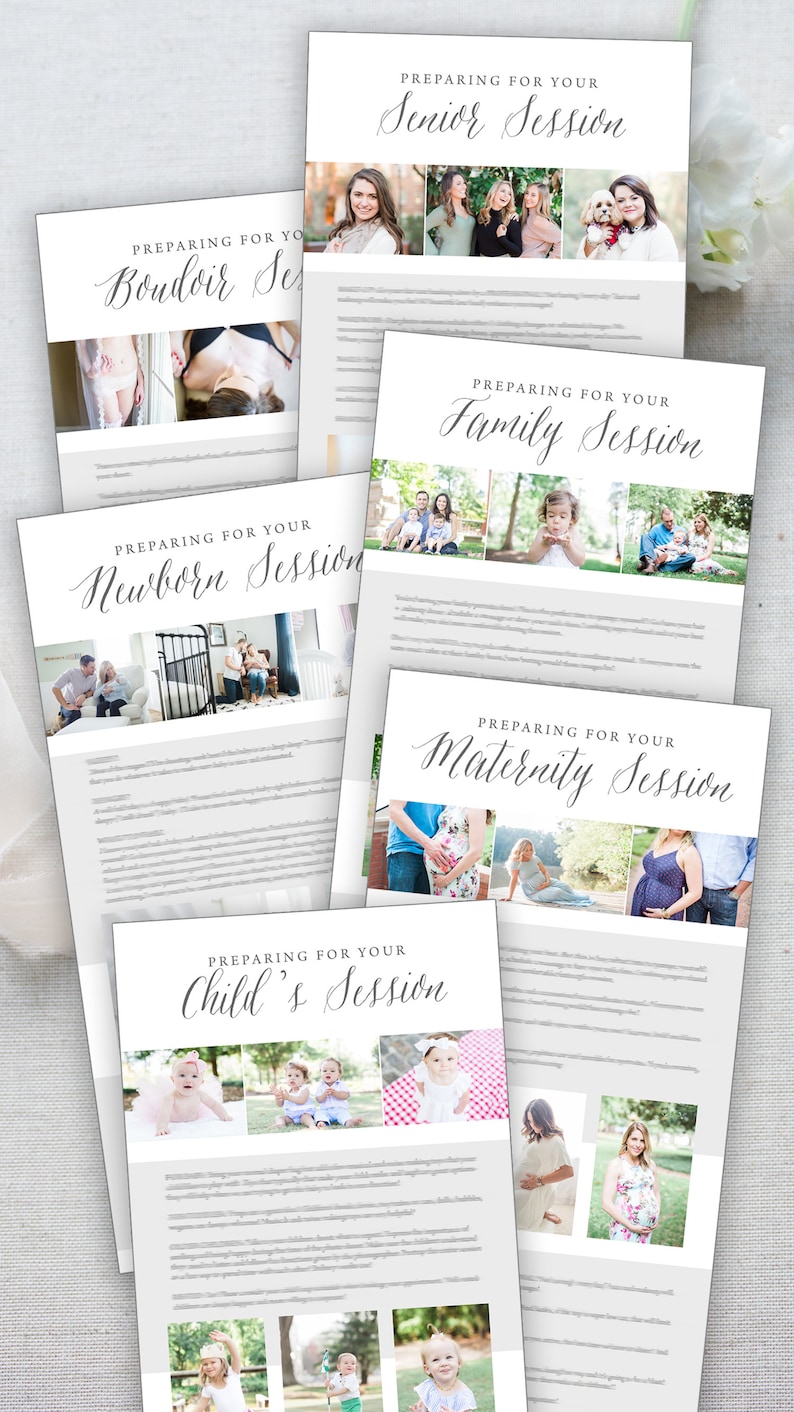 Photography Client Prep Guides. Photographer Template. Photography Price List. Newborn Prep ...