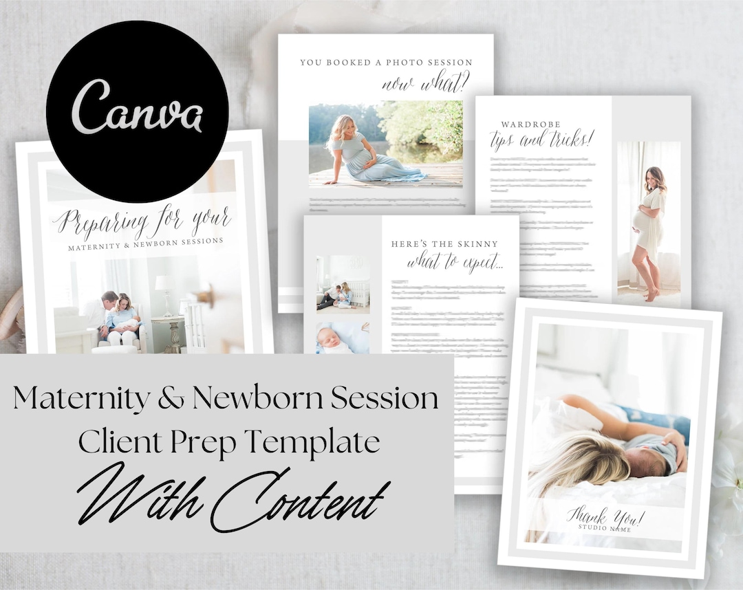 Maternity and Newborn Session Prep Guide Template. Instant Download. Maternity and Newborn ...