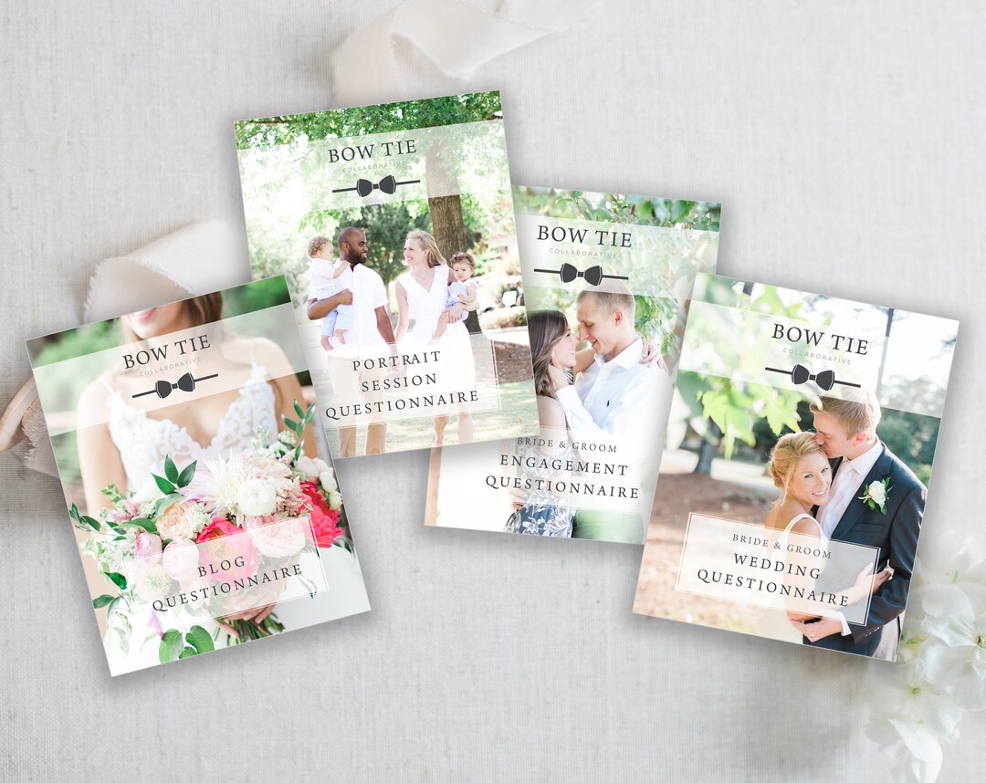 The Ultimate Questionnaire Bundle, Engagement, Wedding, Portrait and ...