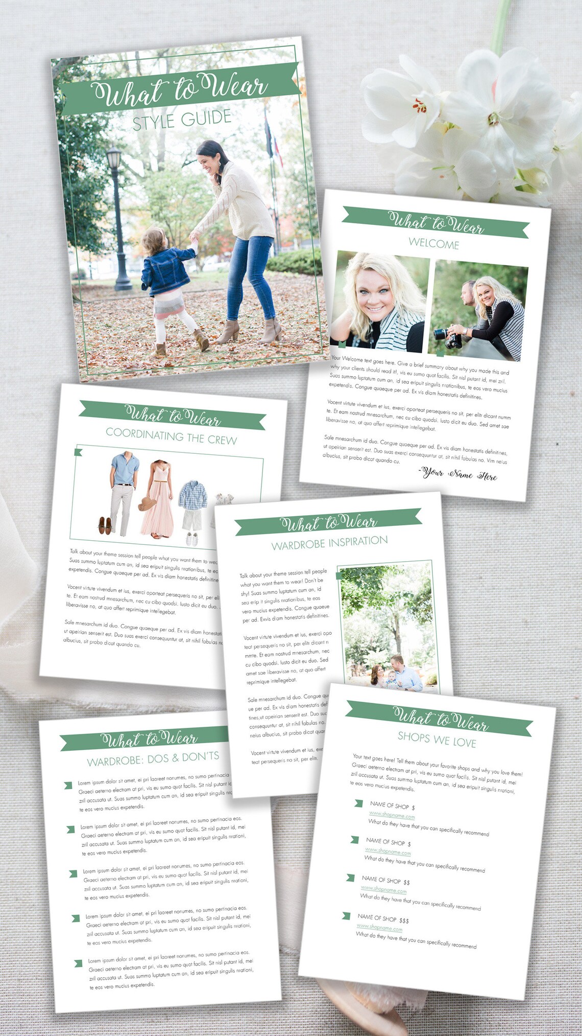 Photography What to Wear Style Guide Template. Client Prep Guide ...