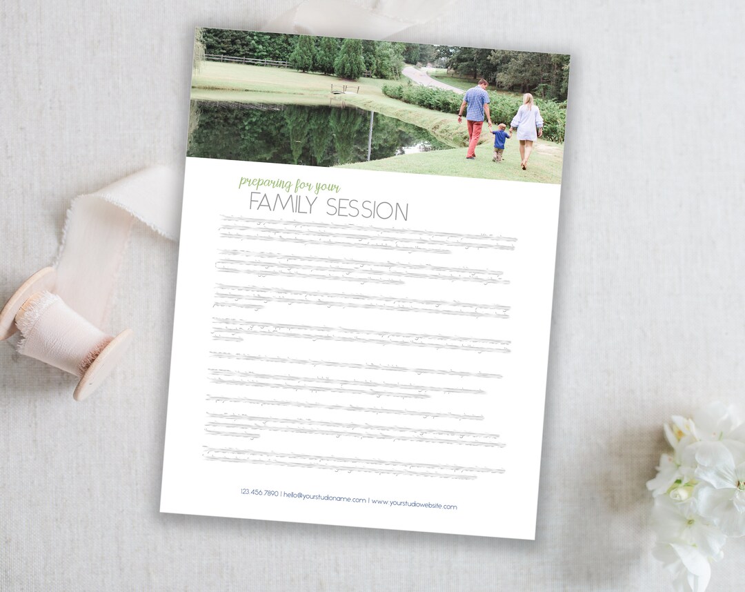 Family Prep Guide. Modern Template - Etsy