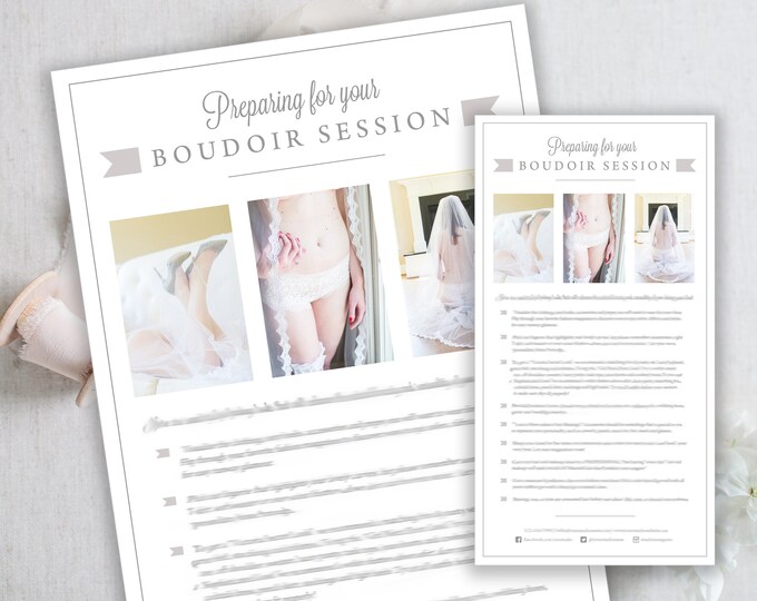 Boudoir Prep Guide. Style Guide Template. Photography Client Prep Guide ...