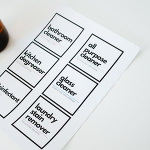 Cleaning Labels | Spray Bottle Labels | Custom Labels | Printable ...