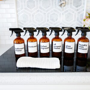 Cleaning Labels | Spray Bottle Labels | Custom Labels | Printable ...