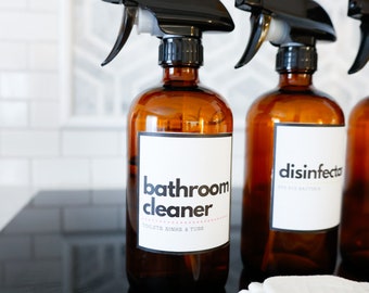 Cleaning Labels | Spray Bottle Labels | Custom Labels | Printable ...
