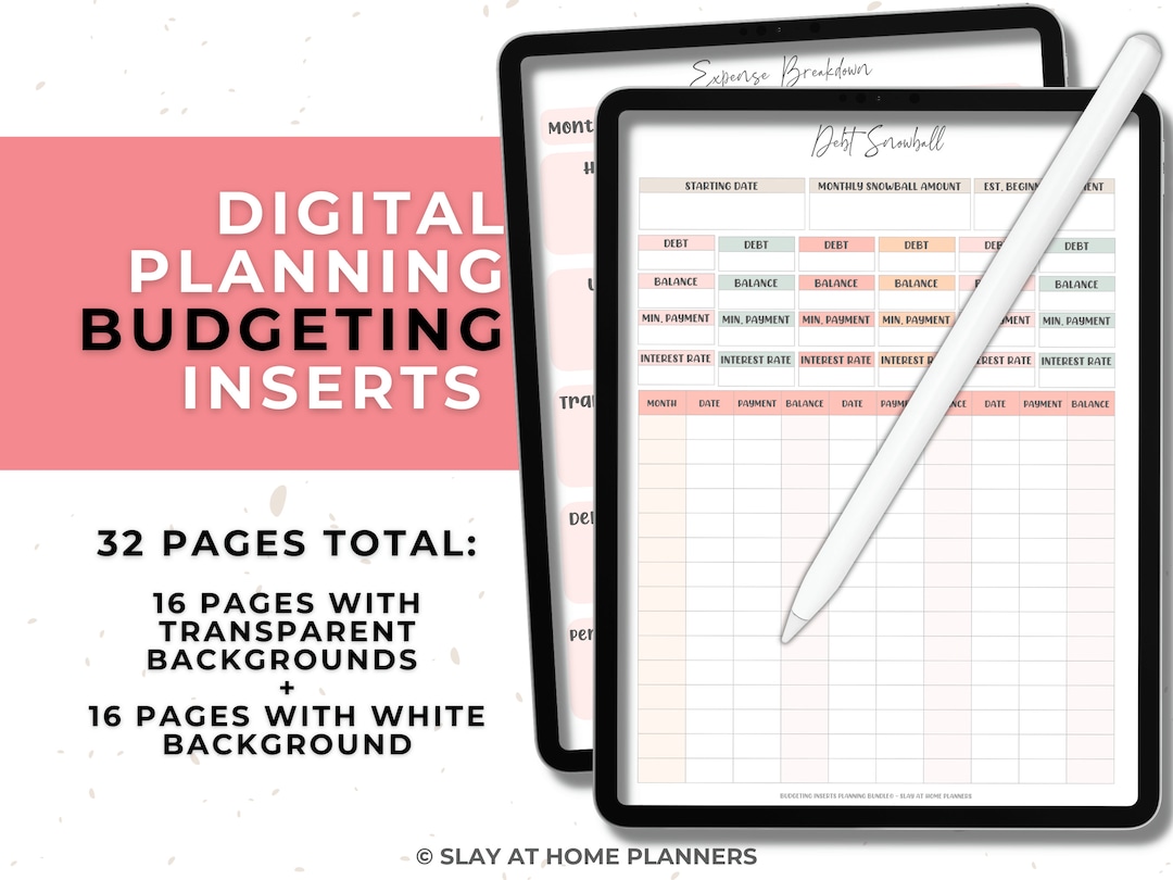 Budgeting Inserts for Digital Planners | Digital Planning Inserts ...