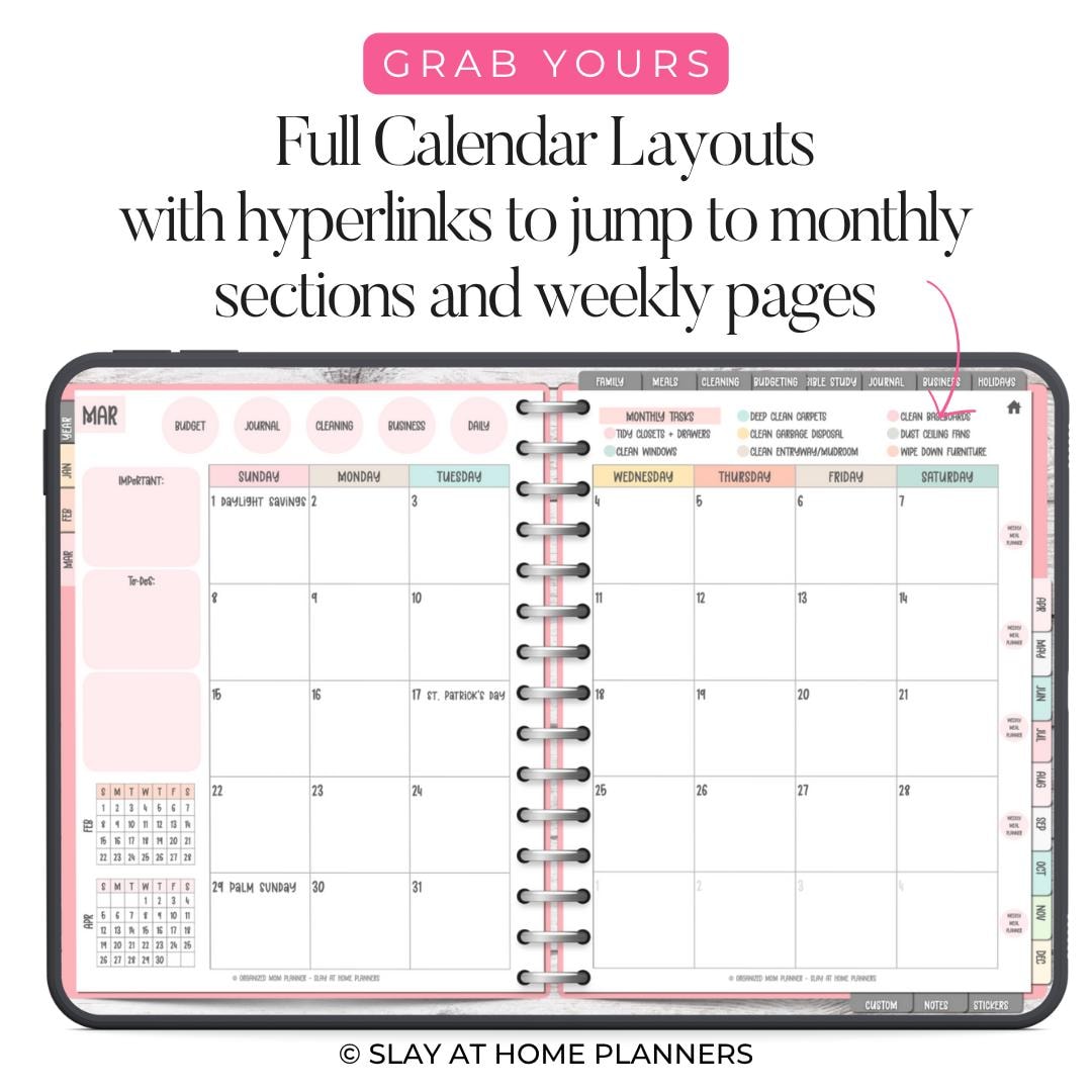 2026 Organized Mom Planner | Mom Planner | Digital Mom Planner ...