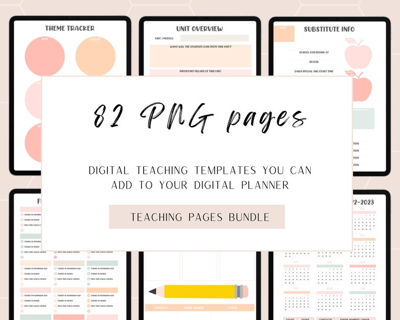 Digital Teacher Inserts for Digital Planners Teaching - Etsy