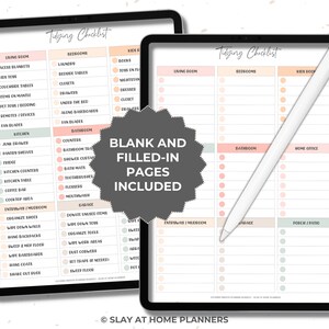 Clean Home Cleaning Checklist | Cleaning Inserts for Digital Planners ...