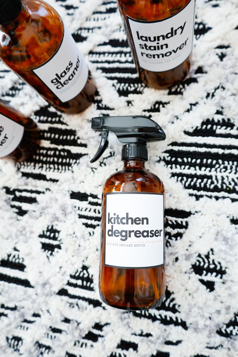 Cleaning Labels | Spray Bottle Labels | Custom Labels | Printable ...