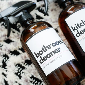 Cleaning Labels | Spray Bottle Labels | Custom Labels | Printable ...