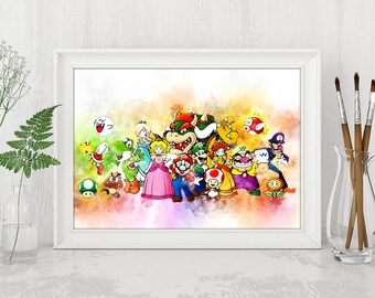 Super mario print | Etsy