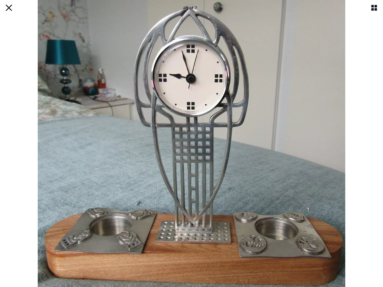 Charles Rennie Mackintosh Pewter Clock and Desk Stand with | Etsy