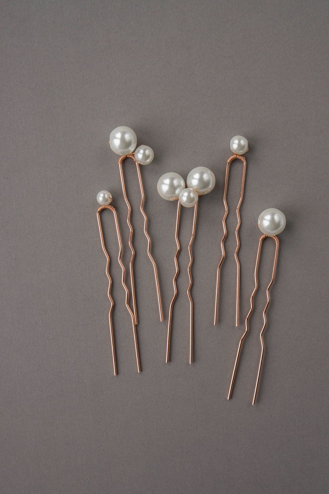 Large Pearl Hair Pins Pearl Hair Pins Set of 5 Bridal Hair Pins Boho ...