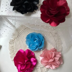 Pink Rose Flower Brooch for Women Large Flower Brooch & Pin Handmade ...