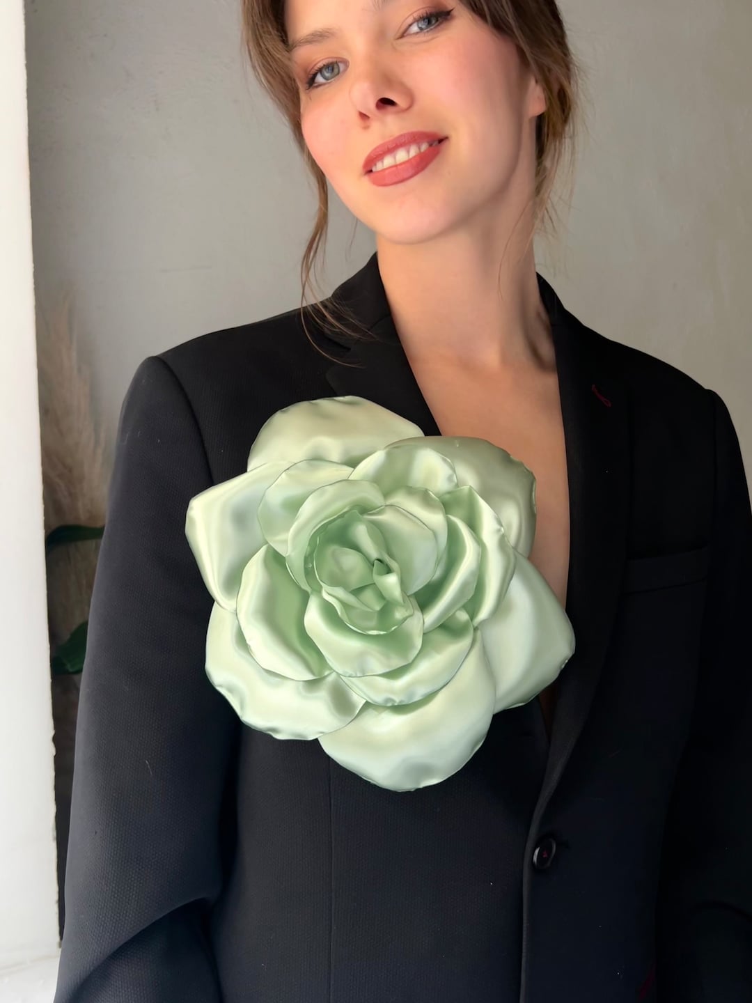 Large Flower Brooch, Silk Flower Brooches in Different Colors, Handmade ...