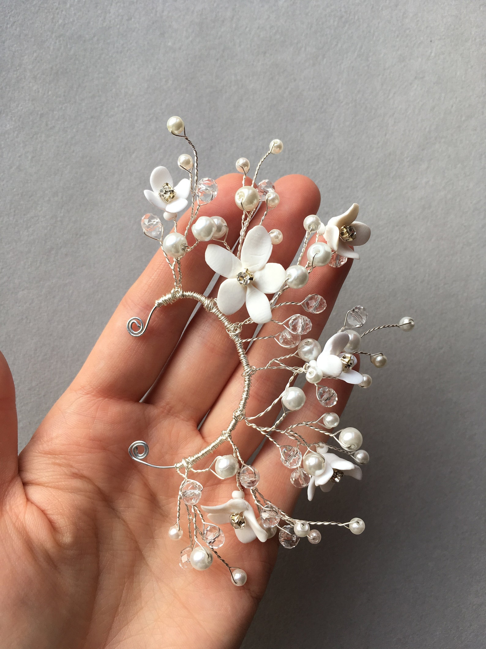 Boho Bridal Ear Wrap Floral Ear Cuff Ear Climber Cartilage | Etsy