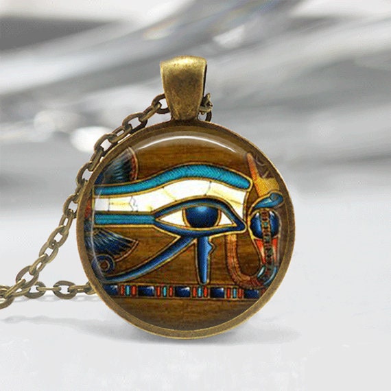 Eye Of Horus Egyptian Necklace Glass Tile Jewelry Eye Of Horus Etsy