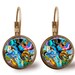 Glass Tile Earrings Glass Tile Jewelry Abstract Earrings - Etsy