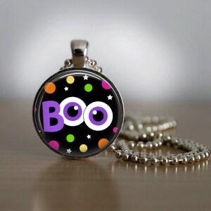 Halloween Necklace Halloween Jewelry Boo Jewelry Boo Necklace Glass ...