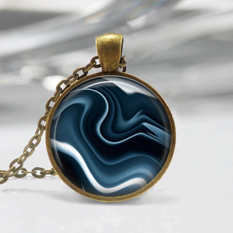 Abstract Art Necklace Glass Tile Necklace Abstract Jewelry - Etsy