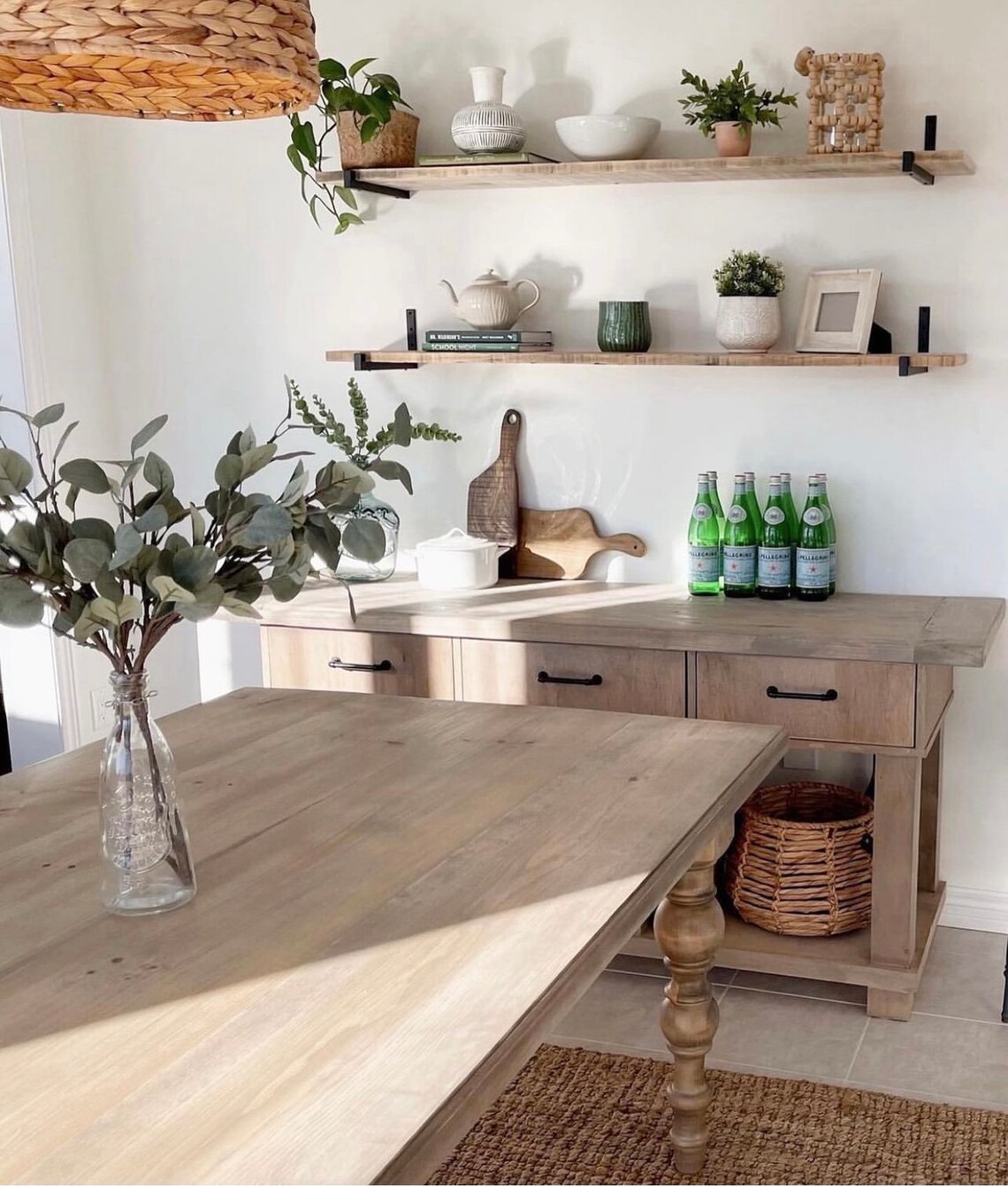 Solid Wood Turned Leg Table - Etsy