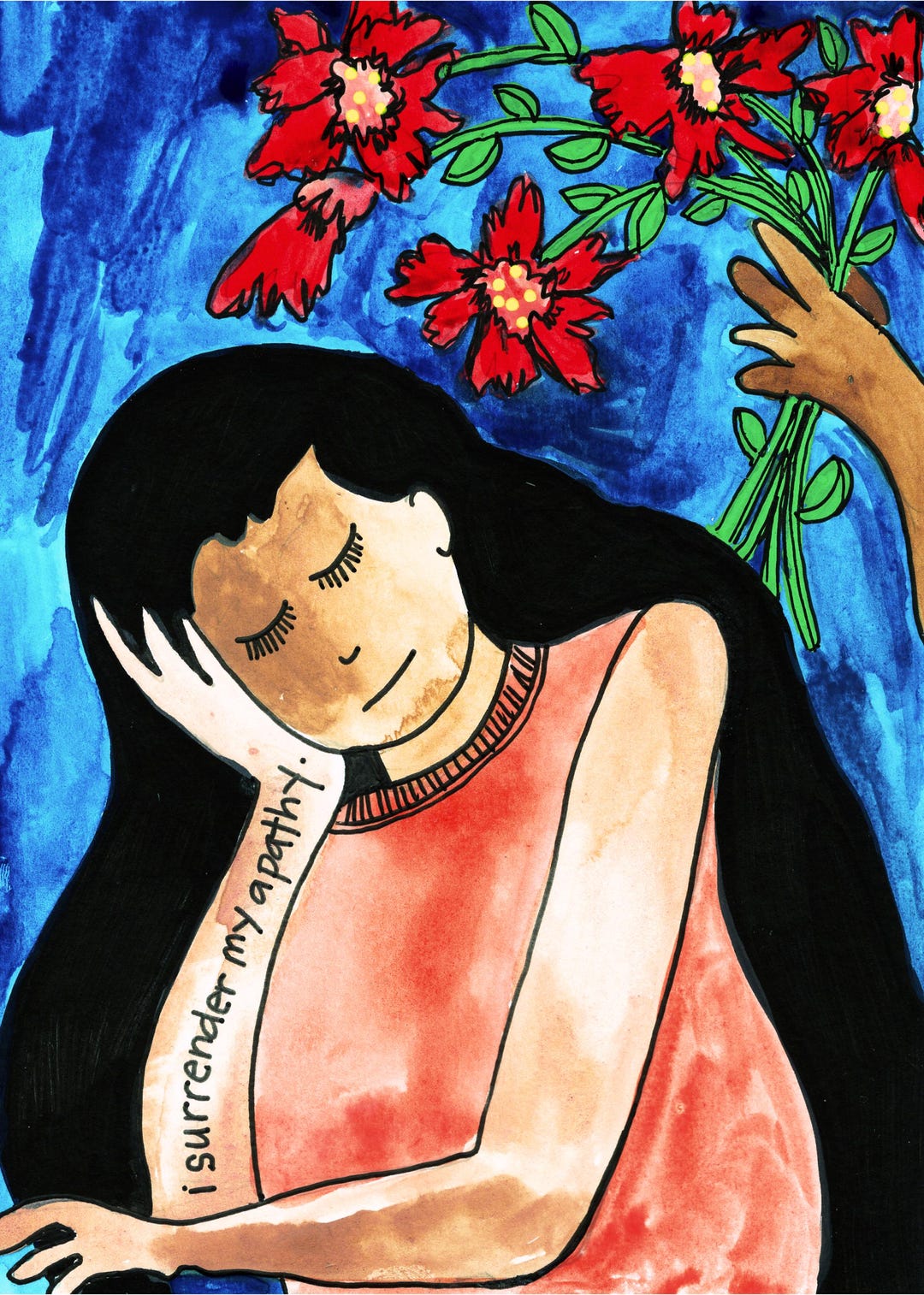 Original 'surrender Apathy' Watercolor Painting - Christian Art (6x8 ...