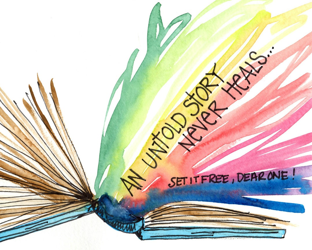 Watercolor Book Art Print: Healing Quote (digital Download) - Etsy