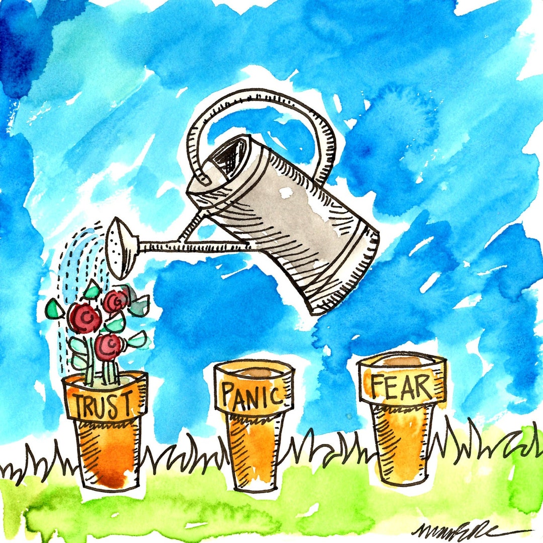 8 X 8 Trust Print // Inspirational Faith // Handlettered Art ...