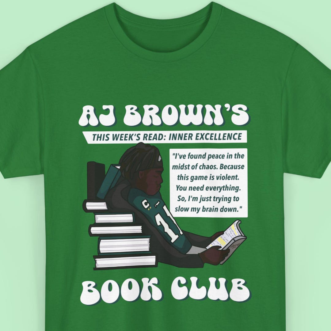 AJ Brown Inner Excellence Book Club Eagles T-shirt, Inspiration ...