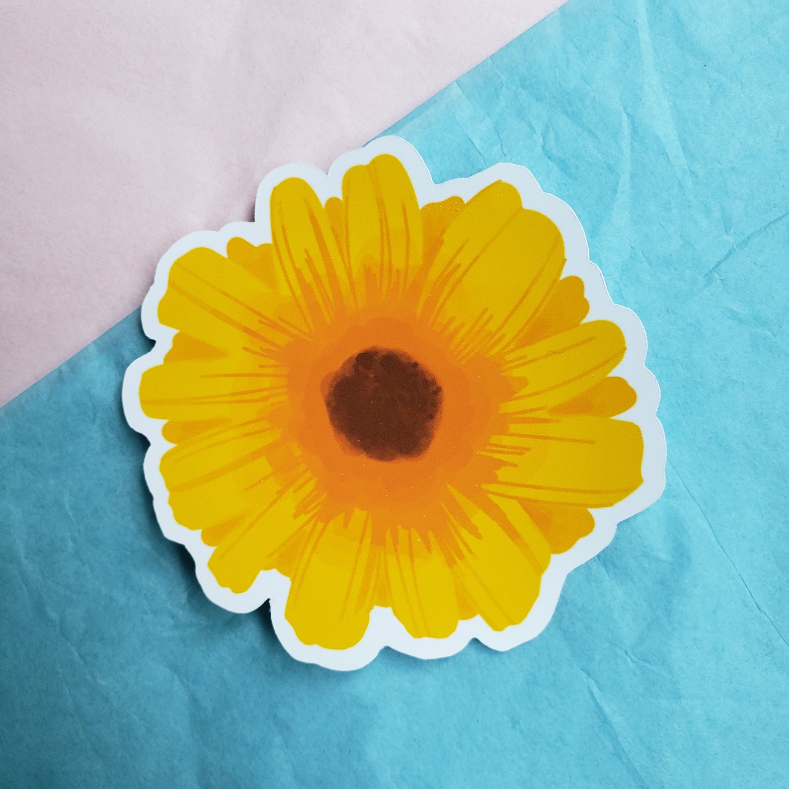 Conjunto de 6 pegatinas de vinilo con temática de flores / - Etsy México