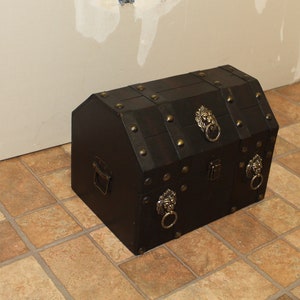 Antique Style Dark Brown Treasure Chest - Etsy