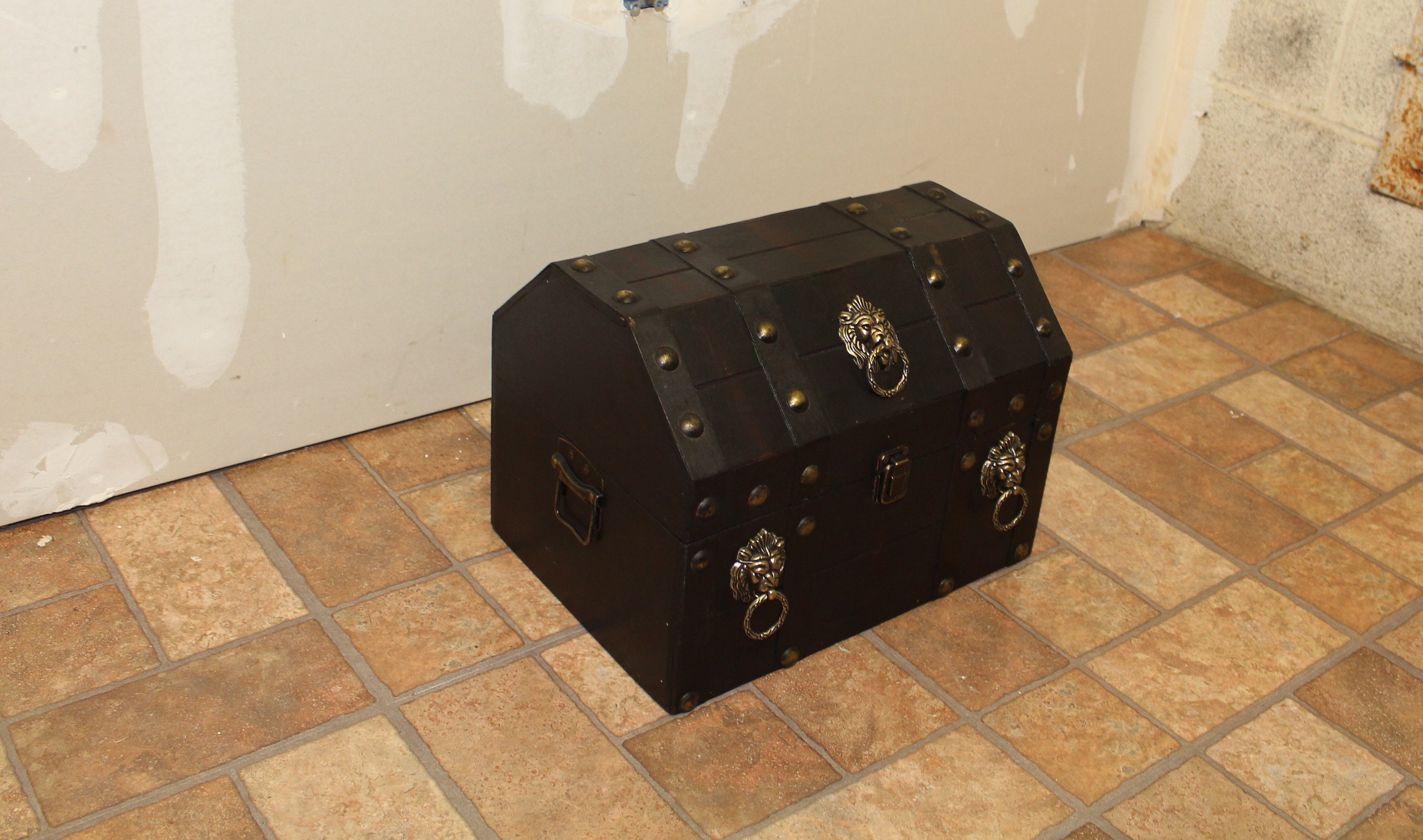 Antique Style Dark Brown Treasure Chest | Etsy