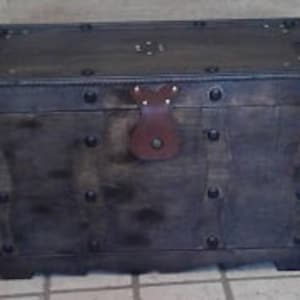 Antique Style Large Wooden Trunk - Etsy